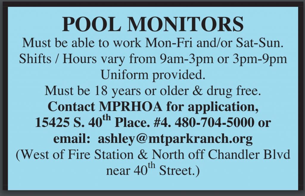 Pool Monitor Ad_. - Mt Park Ranch HOA